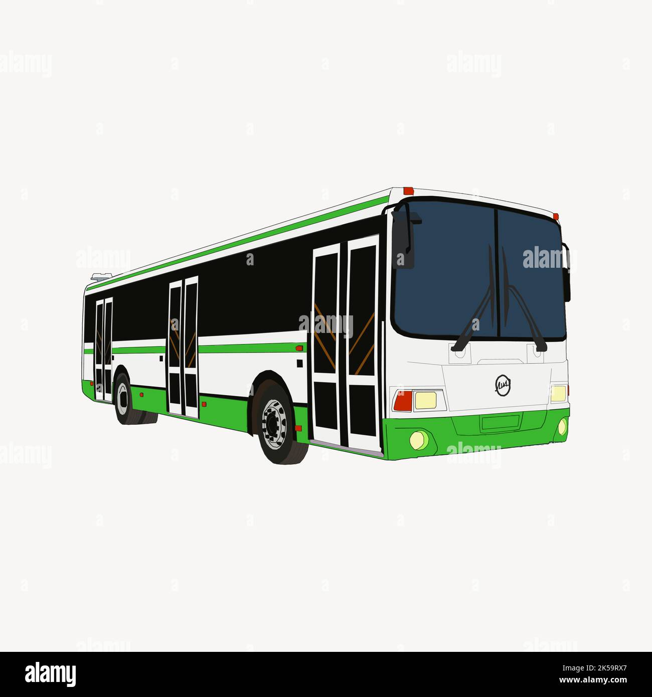 Green bus collage element vector Stock Vector Image & Art - Alamy