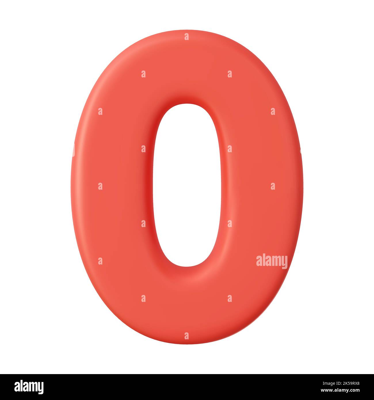 3d Number 0. Zero Number sign red color Stock Vector Image & Art - Alamy