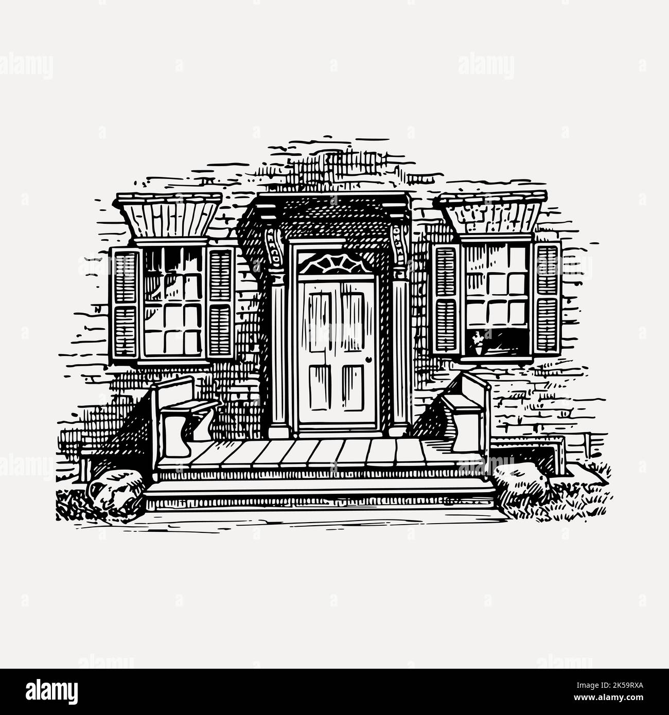 Cottage entrance clipart hi-res stock photography and images - Alamy