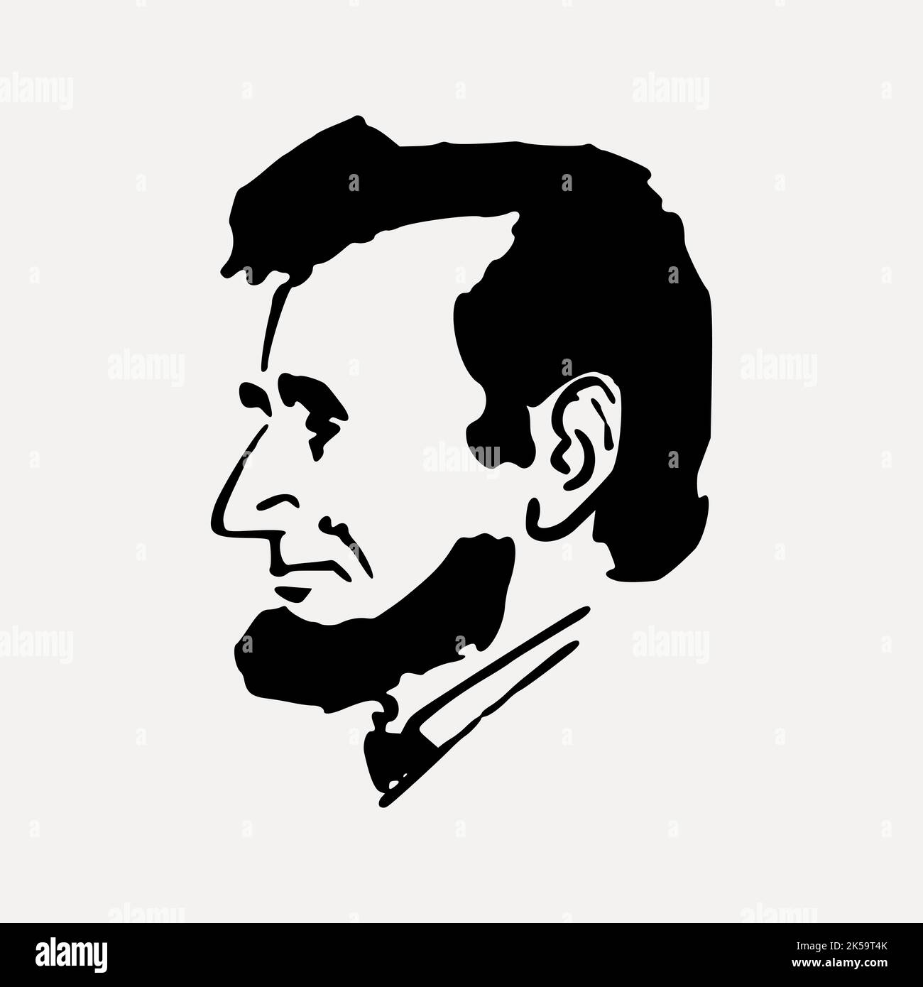 Abraham Lincoln clipart, US president illustration vector Stock Vector ...