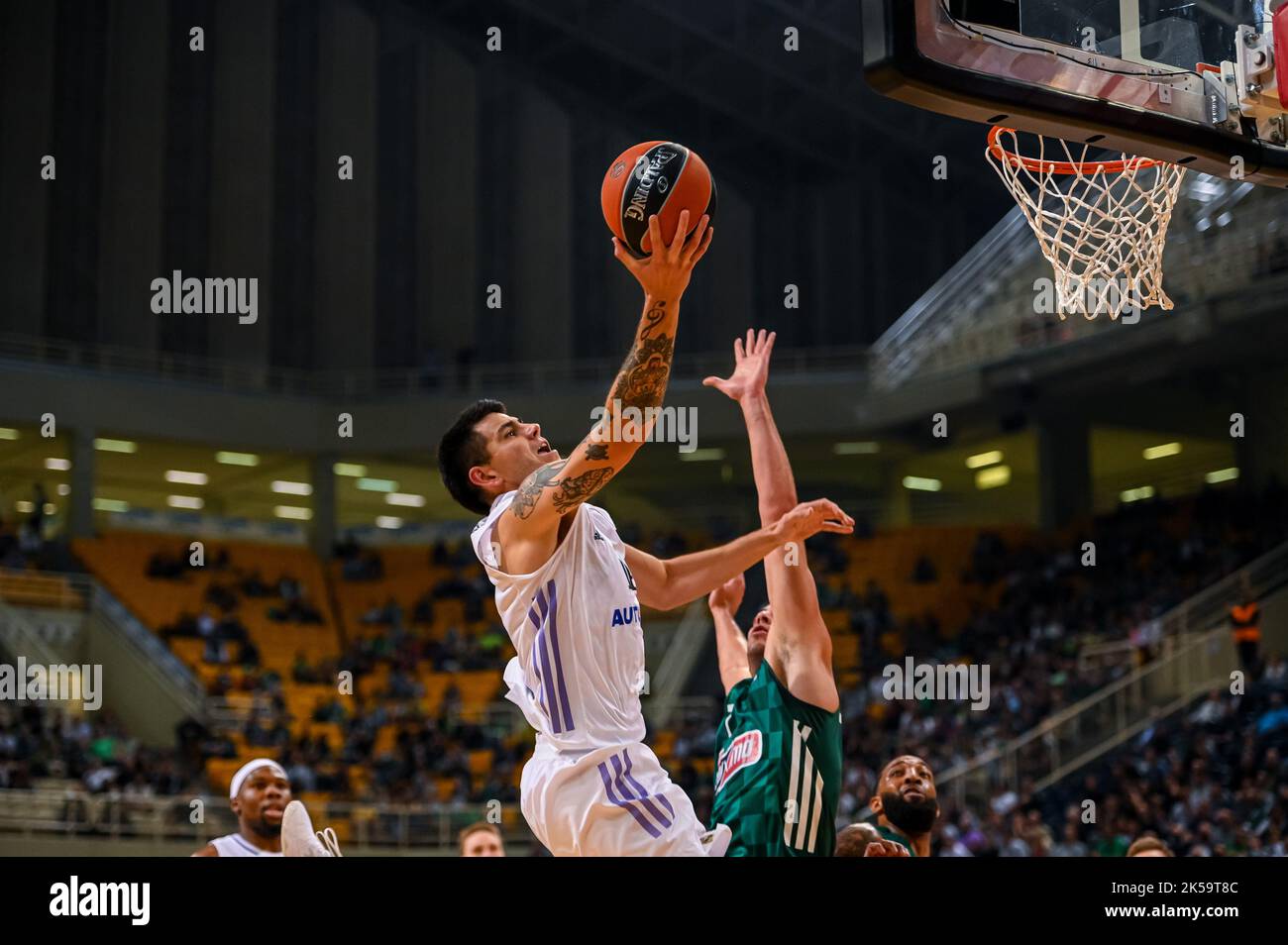 Athens, Greece. 06th Oct, 2022. Gabriel Deck of Real Madrid in action ...