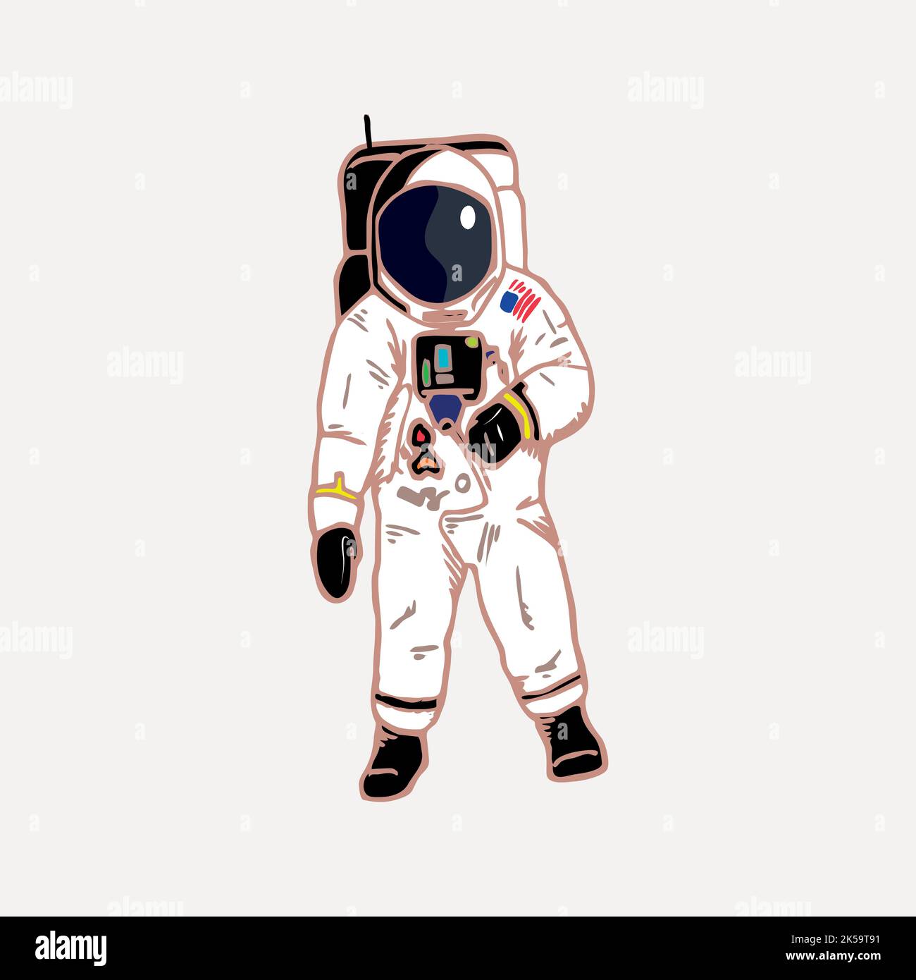 Astronaut clipart, illustration vector Stock Vector Image & Art - Alamy