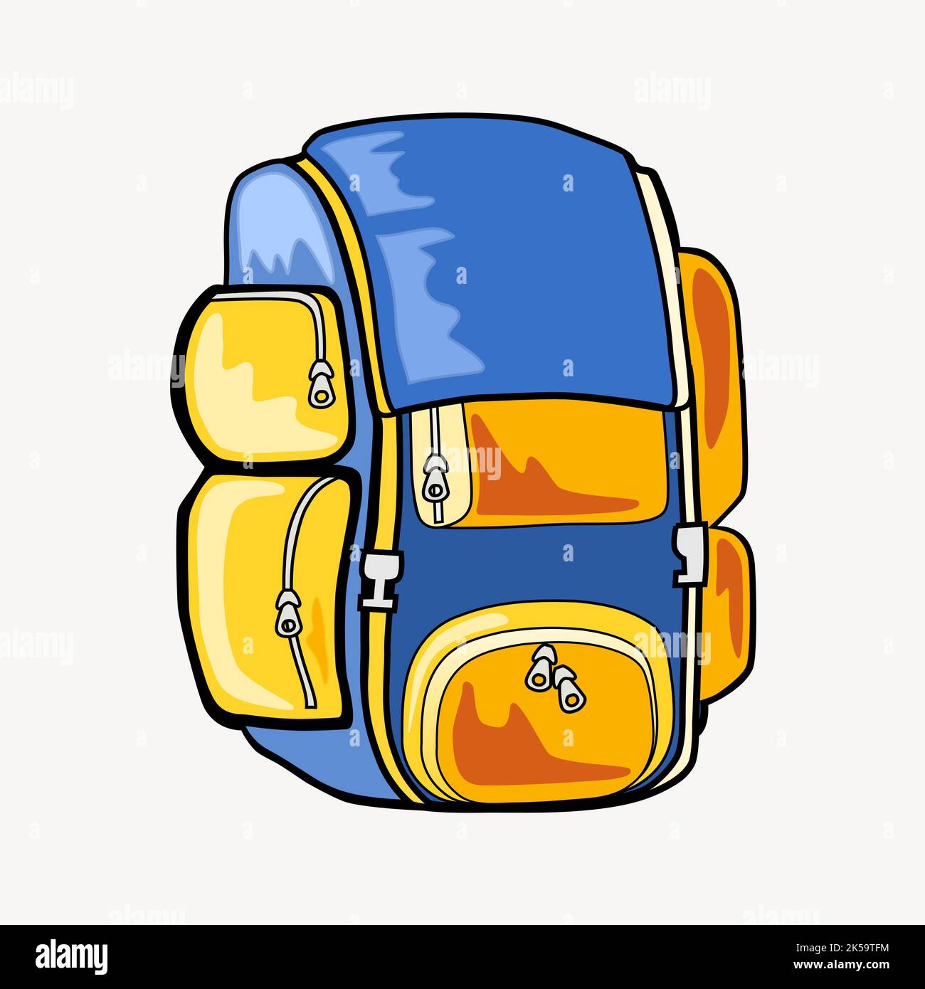 Blue backpack collage element vector Stock Vector Image & Art - Alamy