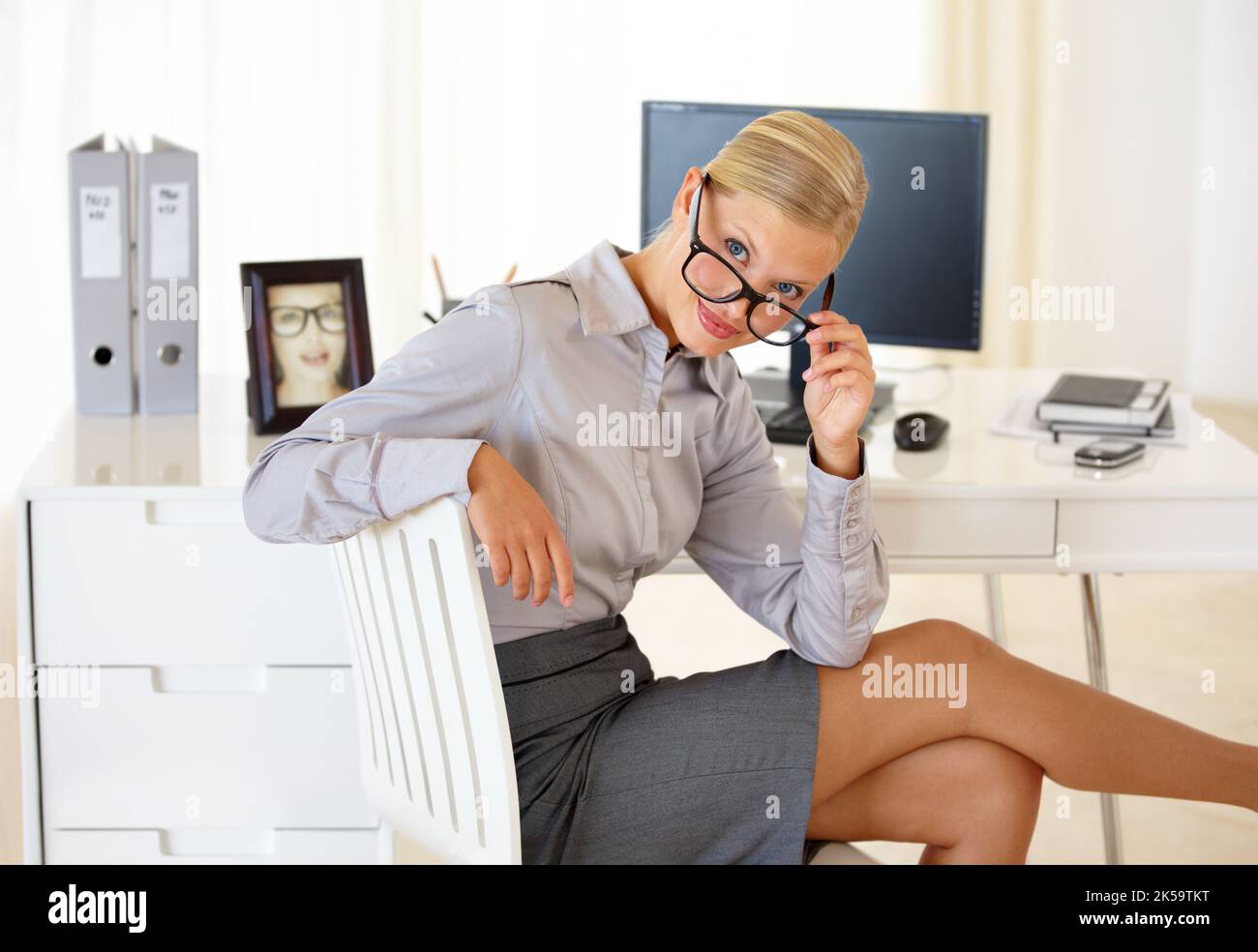 As confident as they come. A gorgeous young professional looking over ...