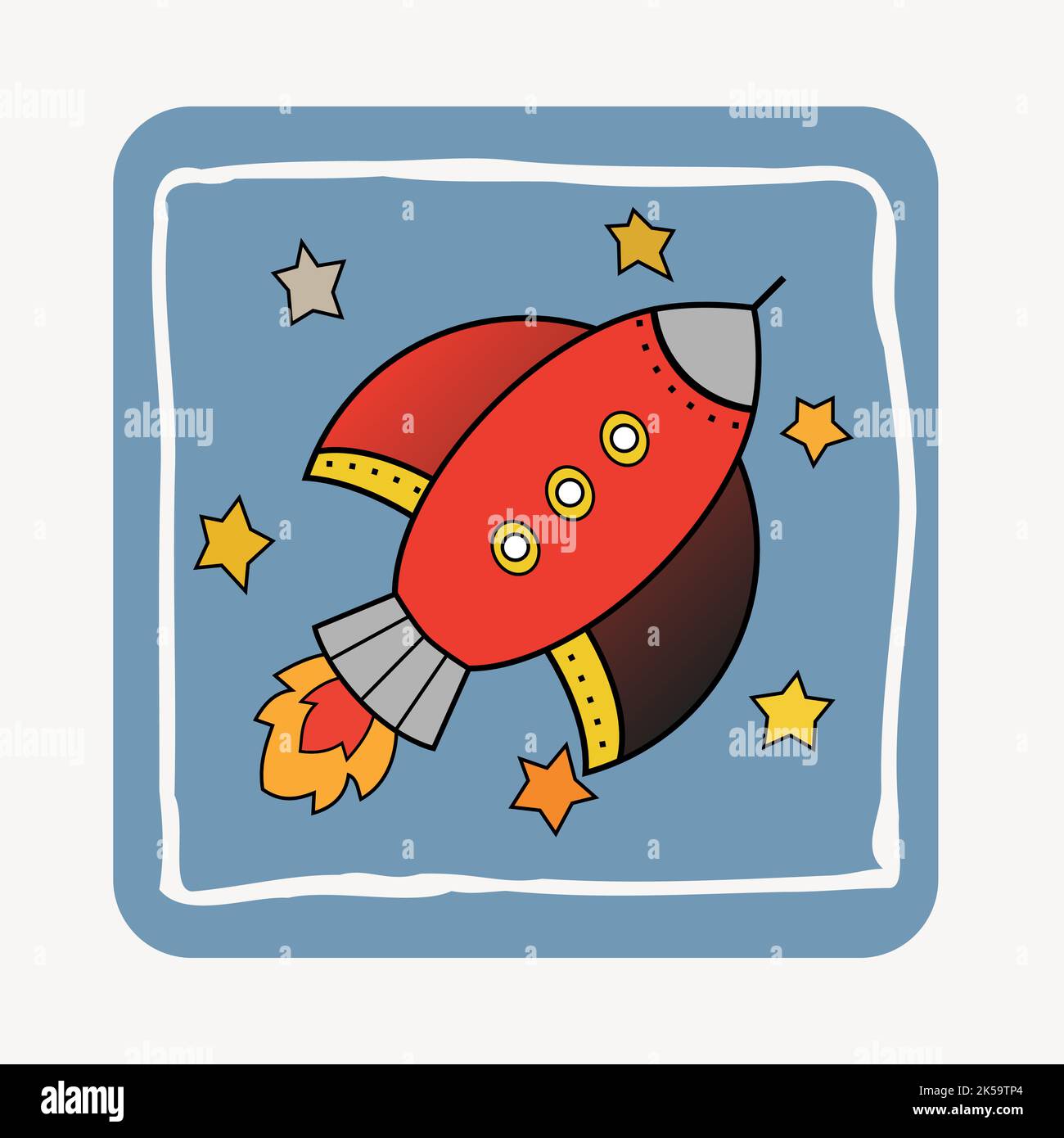 Space rocket clipart, vehicle illustration vector Stock Vector Image ...