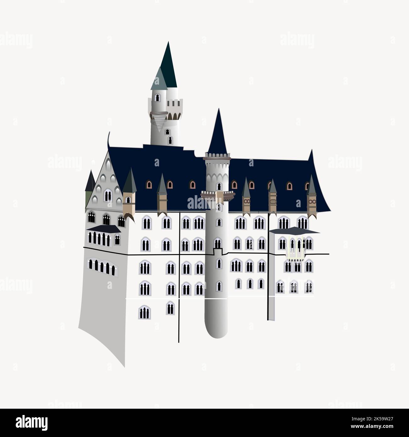 Castle clipart, architecture illustration vector Stock Vector Image ...