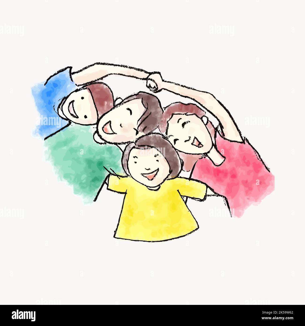 Happy family clipart vector Stock Vector Image & Art - Alamy