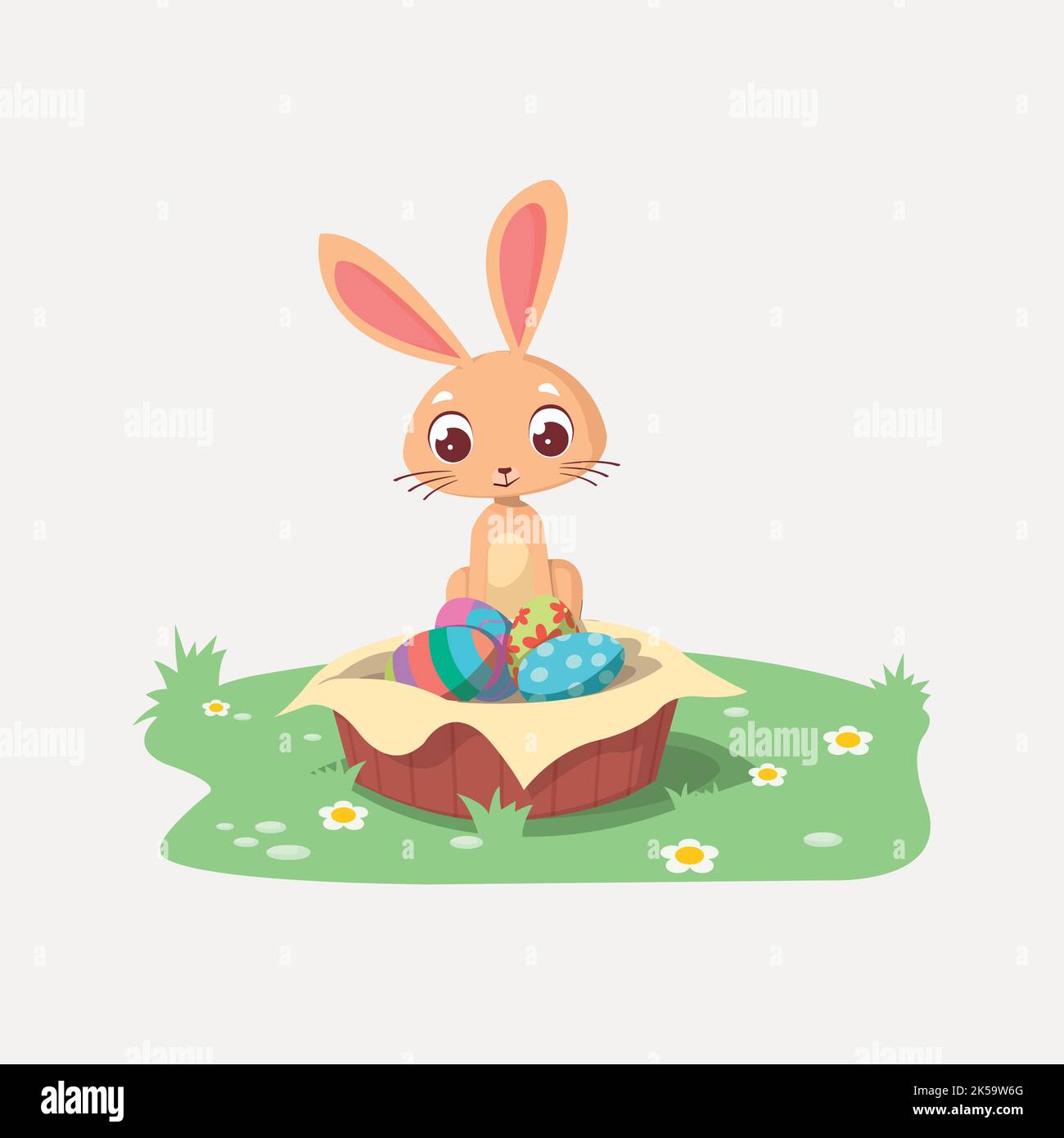 Easter rabbit clipart, animal illustration vector Stock Vector Image ...