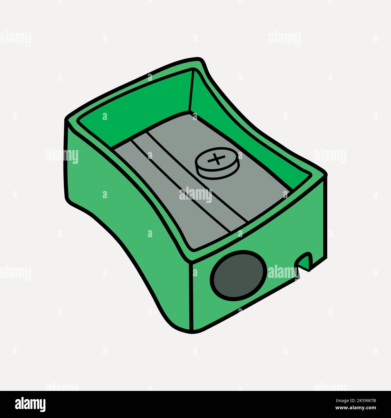 Sharpener clipart, stationery illustration vector Stock Vector Image ...