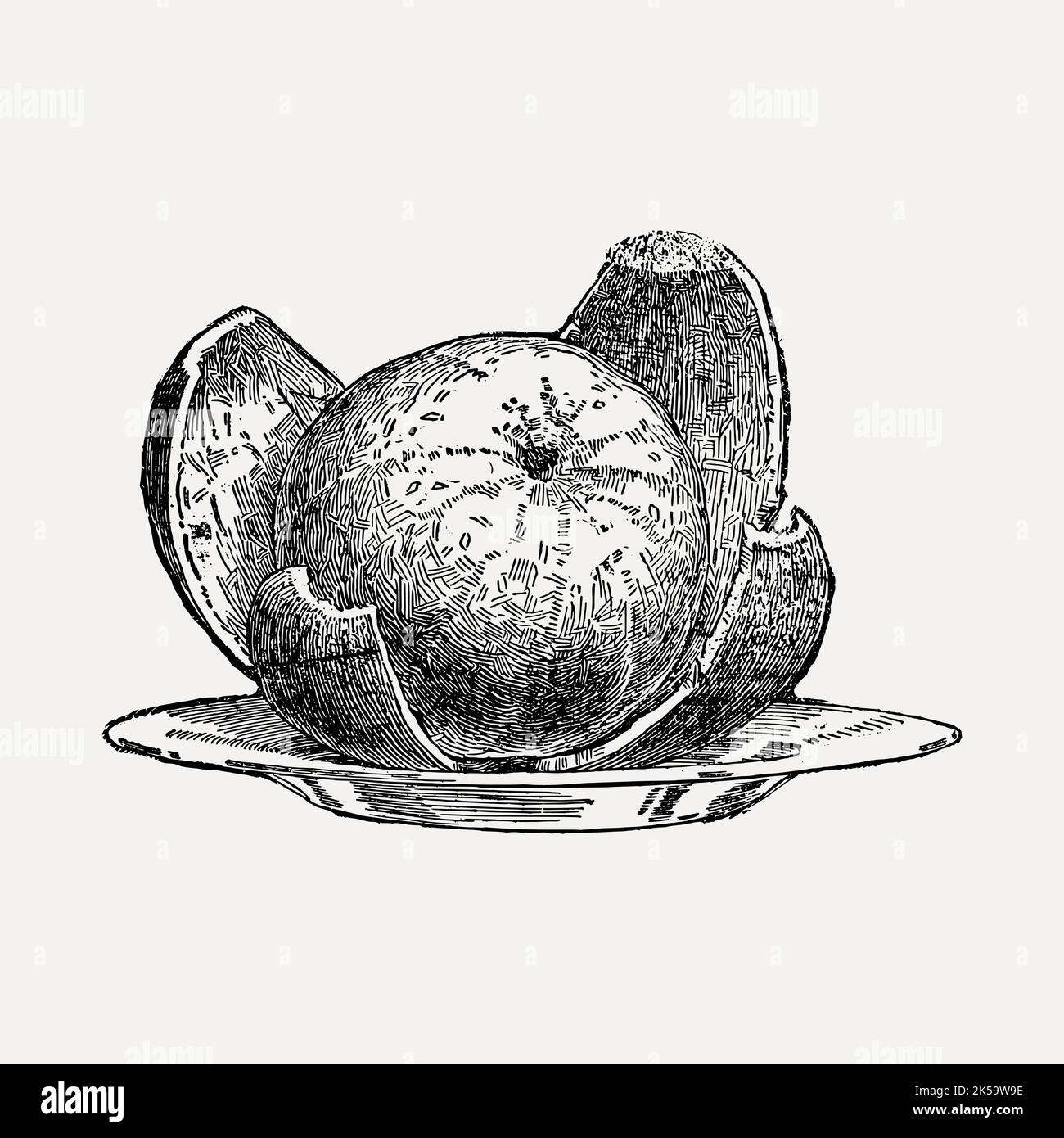 Peeled orange clipart hi-res stock photography and images - Alamy