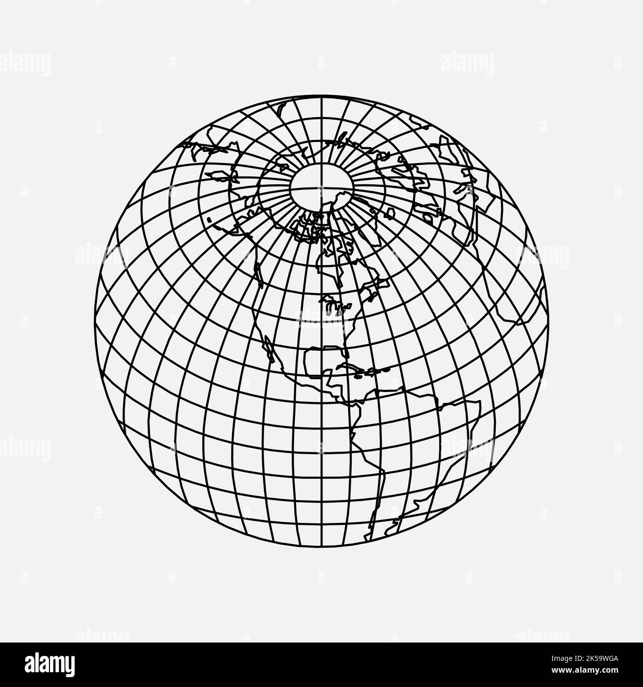 Globe grid clipart, business illustration vector Stock Vector Image ...