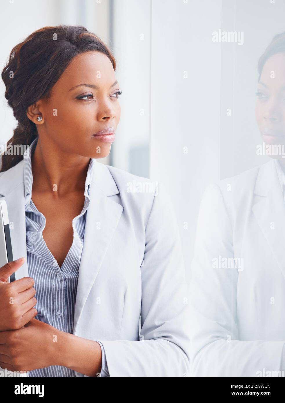 Lady pondering her next step hi-res stock photography and images - Alamy