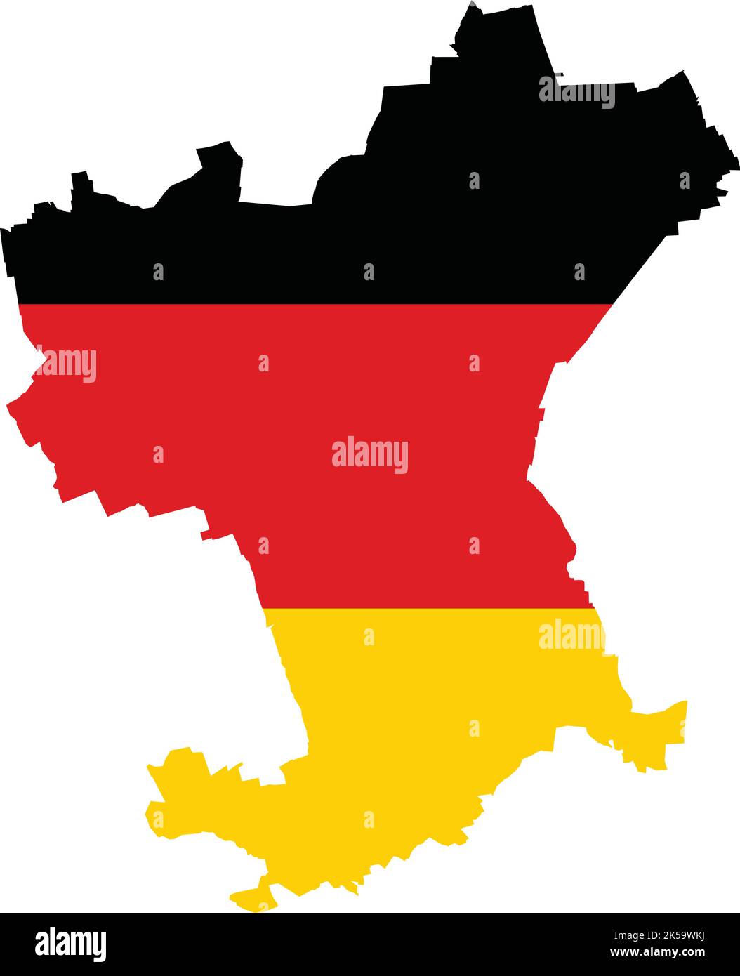 Simple flat blank vector flag map of the German regional capital city ...
