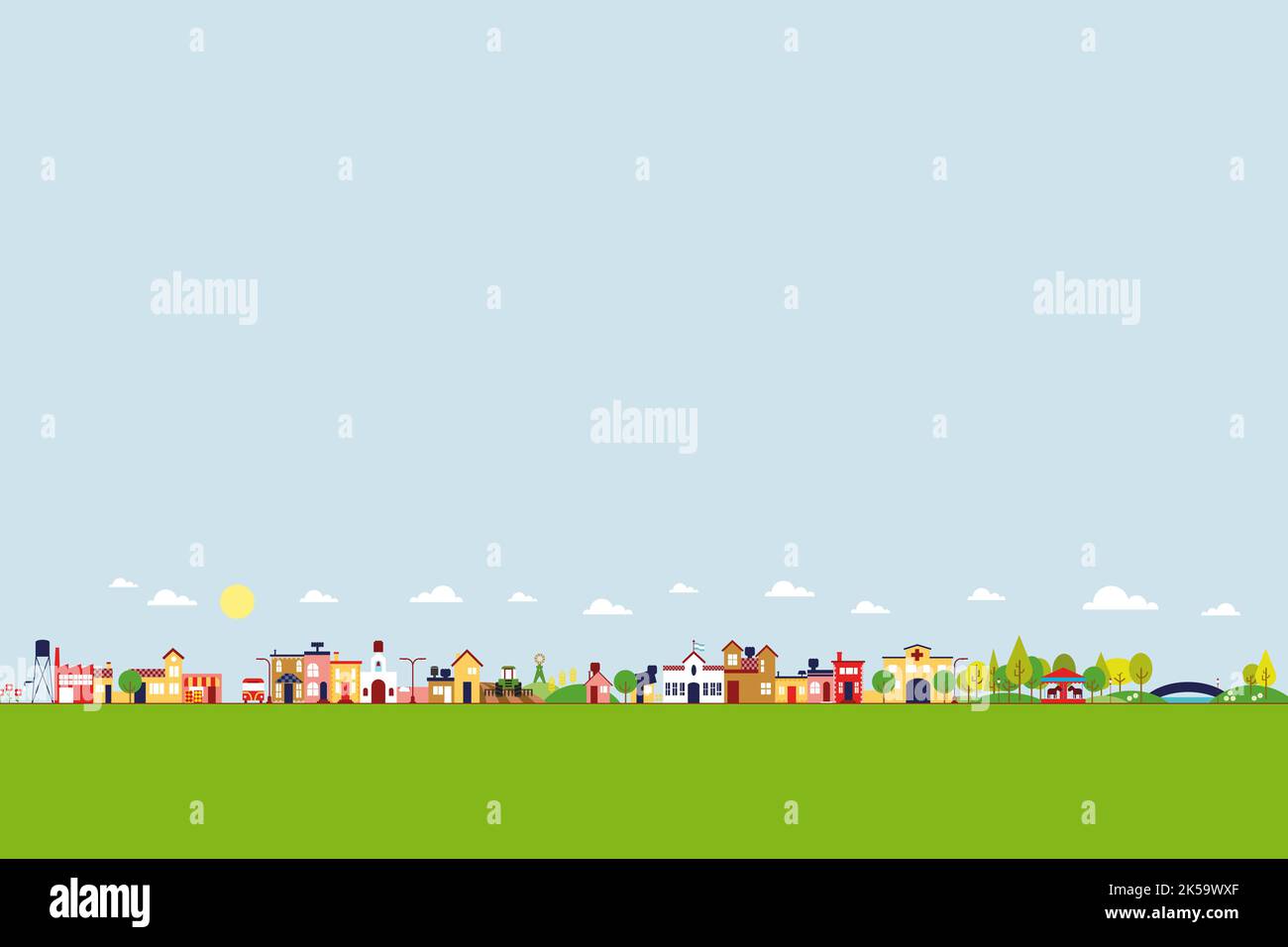 Town border clipart, illustration vector Stock Vector Image & Art - Alamy