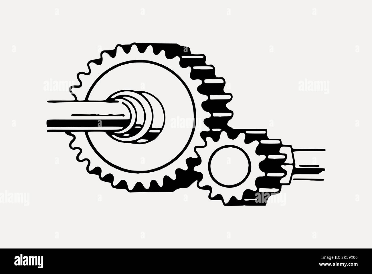 Cogwheel clipart, drawing illustration vector Stock Vector Image & Art ...