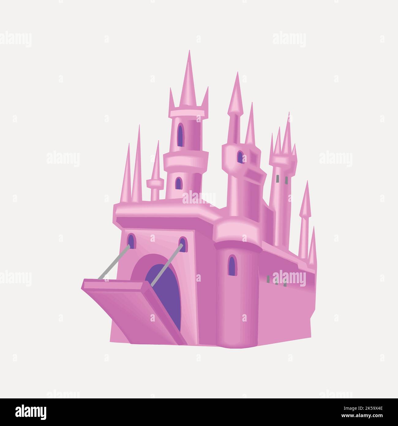 Castle clipart, architecture illustration vector Stock Vector Image ...