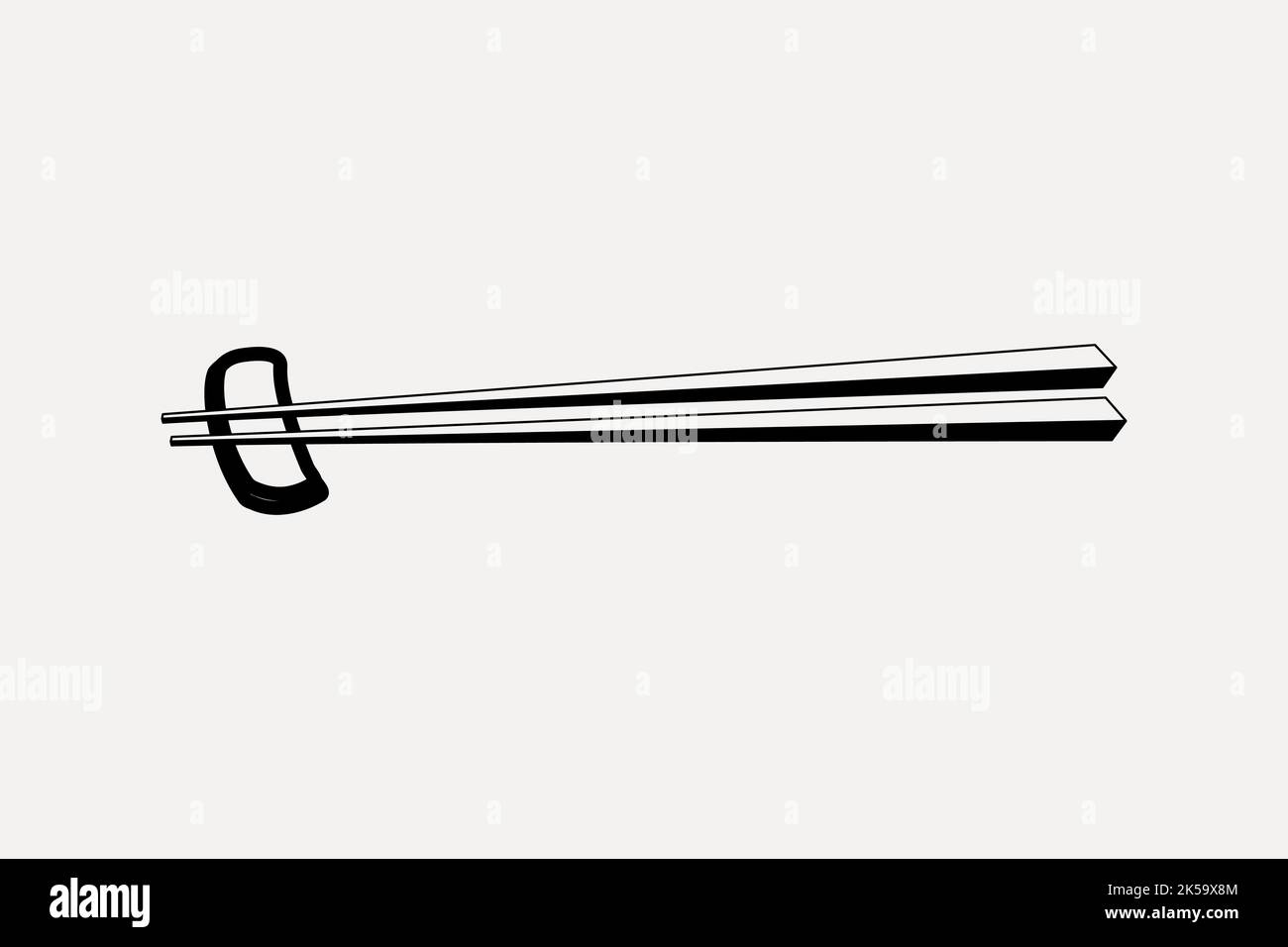 Chopsticks clipart, Japanese illustration vector Stock Vector Image ...