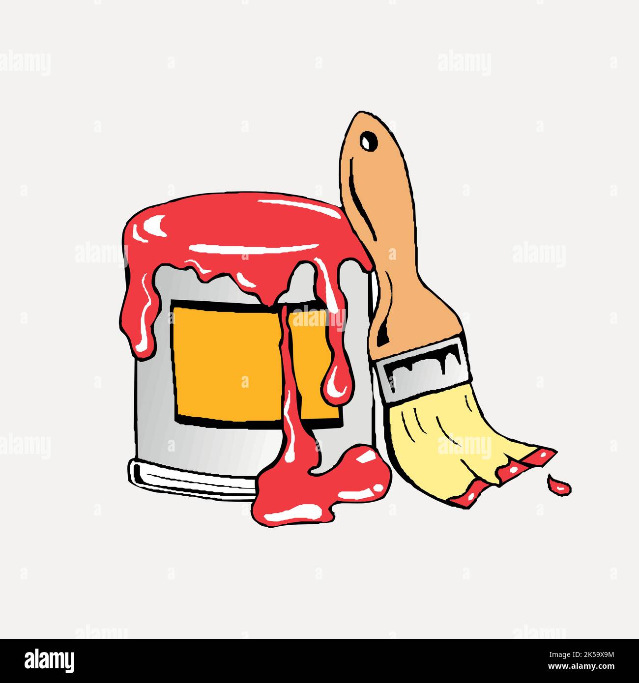 Paint brush clipart, illustration vector Stock Vector Image & Art - Alamy