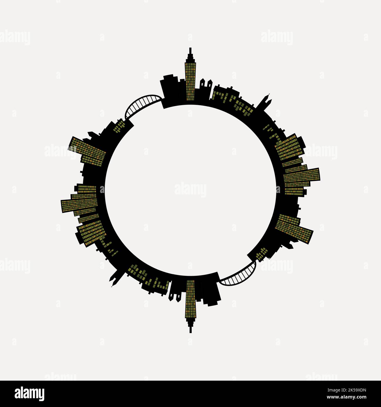 City frame clipart, illustration vector Stock Vector Image & Art - Alamy