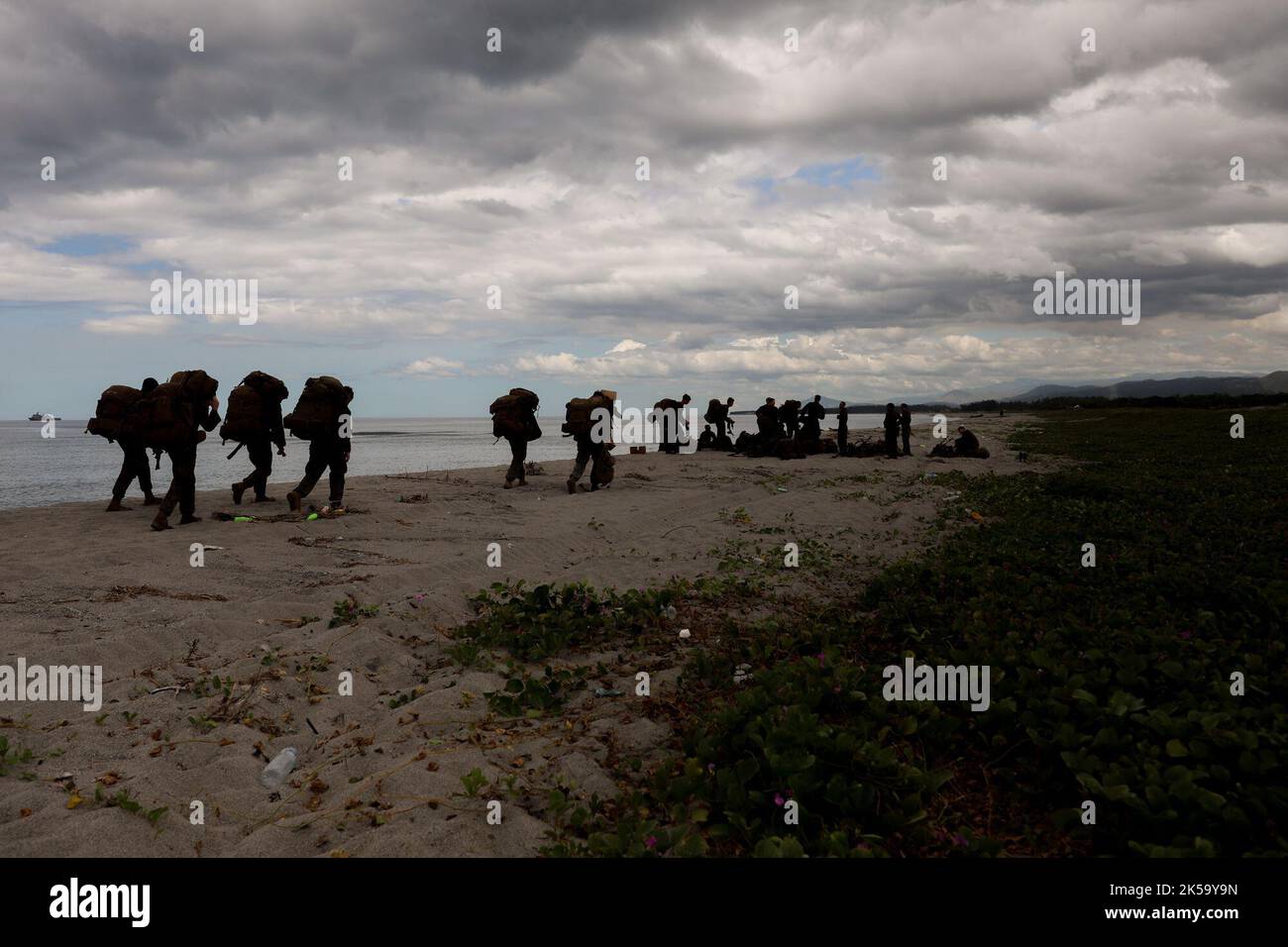 October 7, 2022: US marines disembark on a beach landing during a joint ...