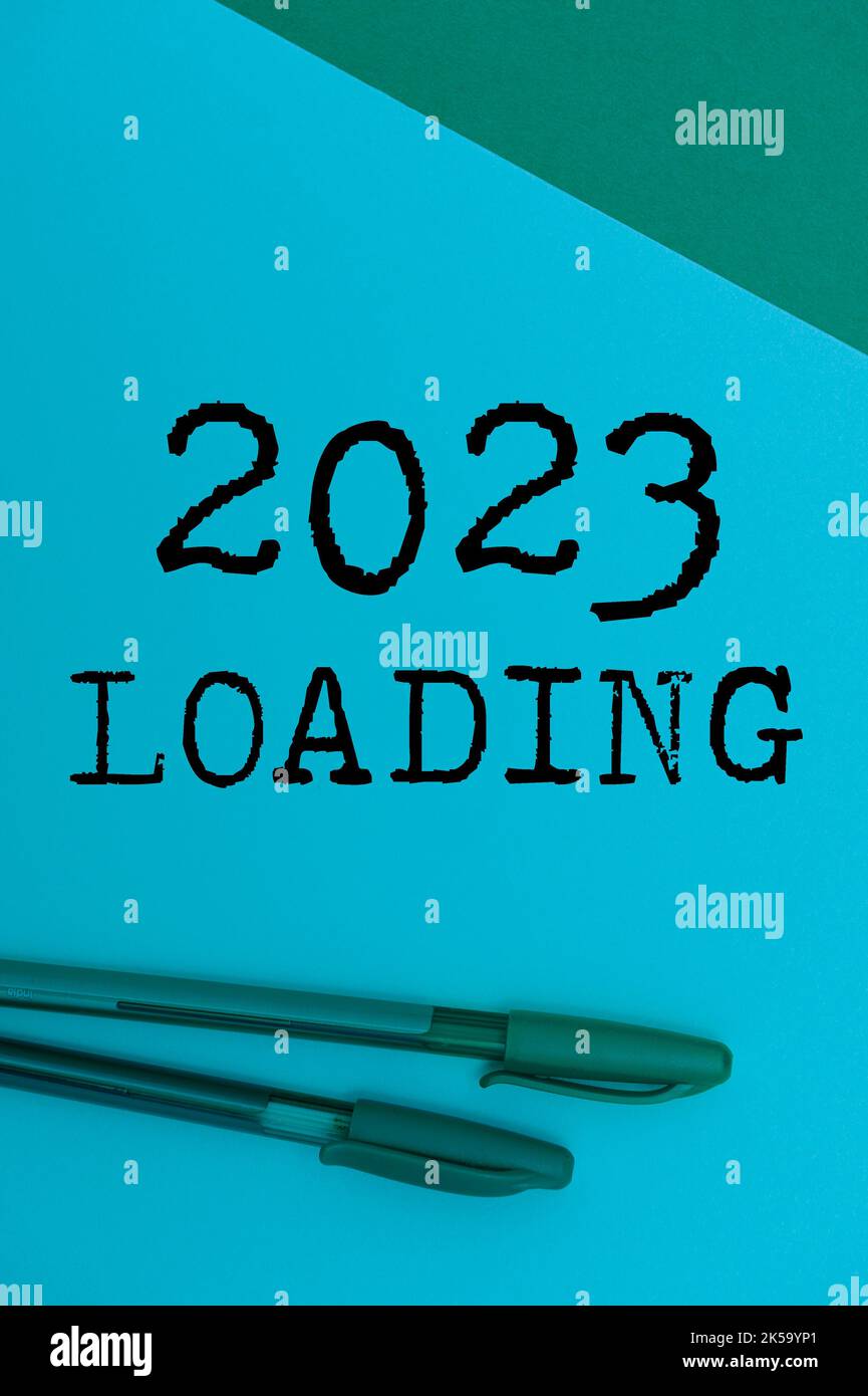 Hand writing sign 2023 Loading, Business idea Advertising the upcoming ... Hand writing sign 2023 Loading, Business idea Advertising the upcoming ...