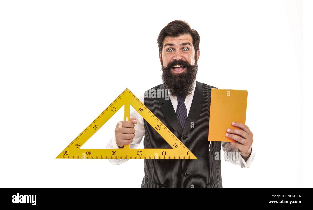 Geometry works wonders for you. Geometry teacher ready for lesson ...