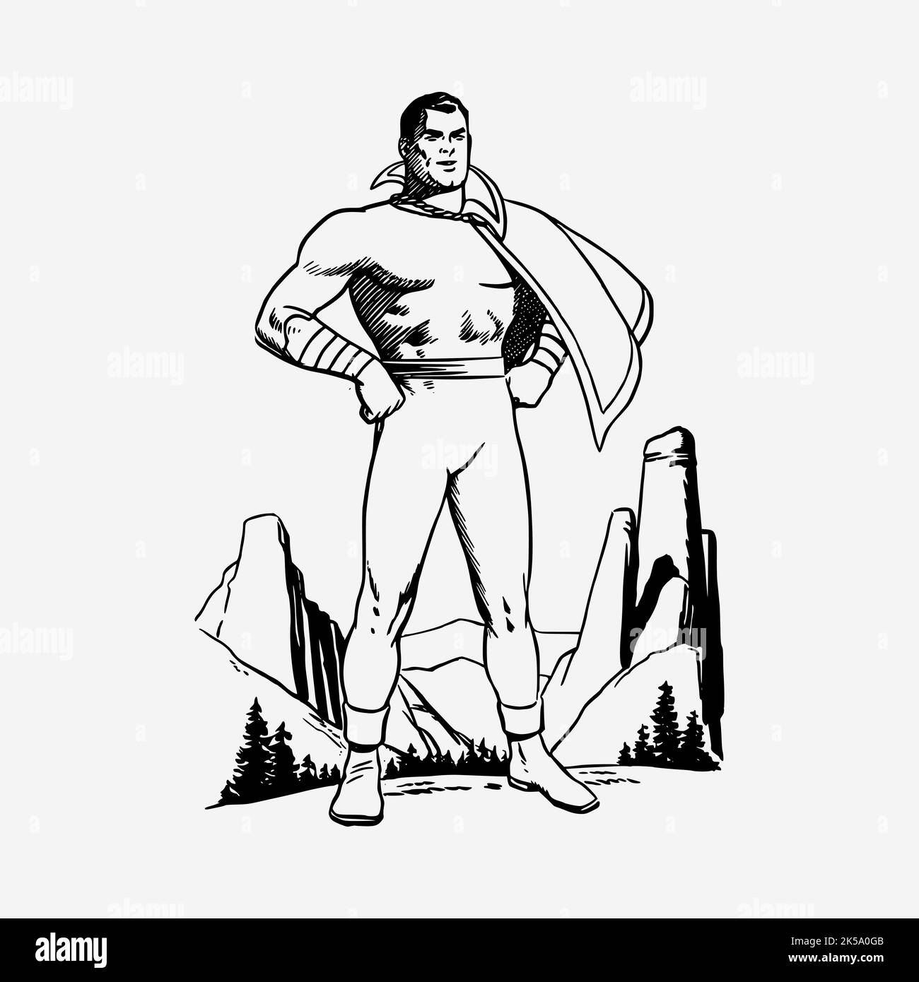 Retro superhero clipart hi-res stock photography and images - Alamy