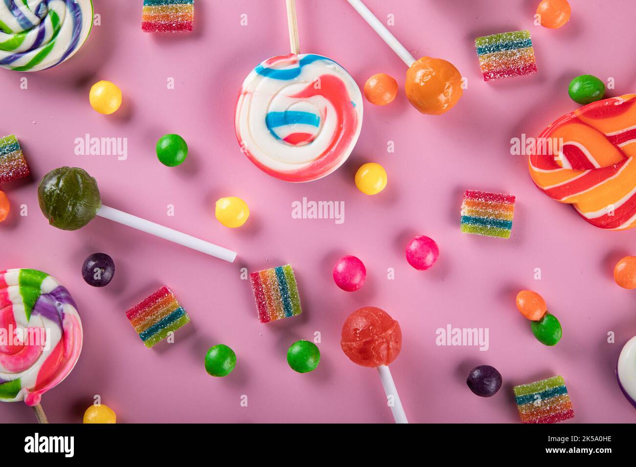 CANDY DELIGHT: Different spiral lollipops and sour candies gives a ...