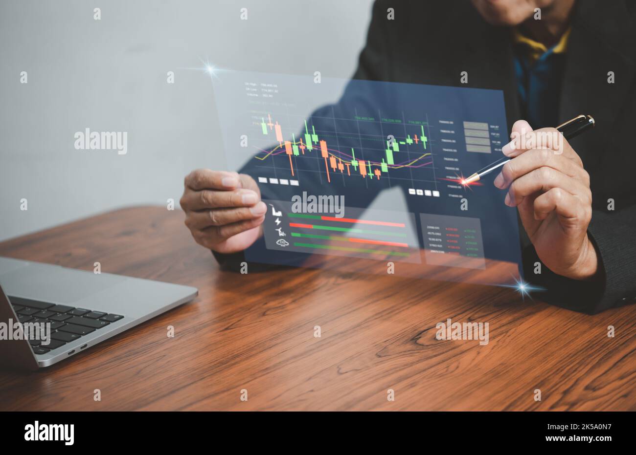 financial investment stock market carbon credit trading graph growth ...