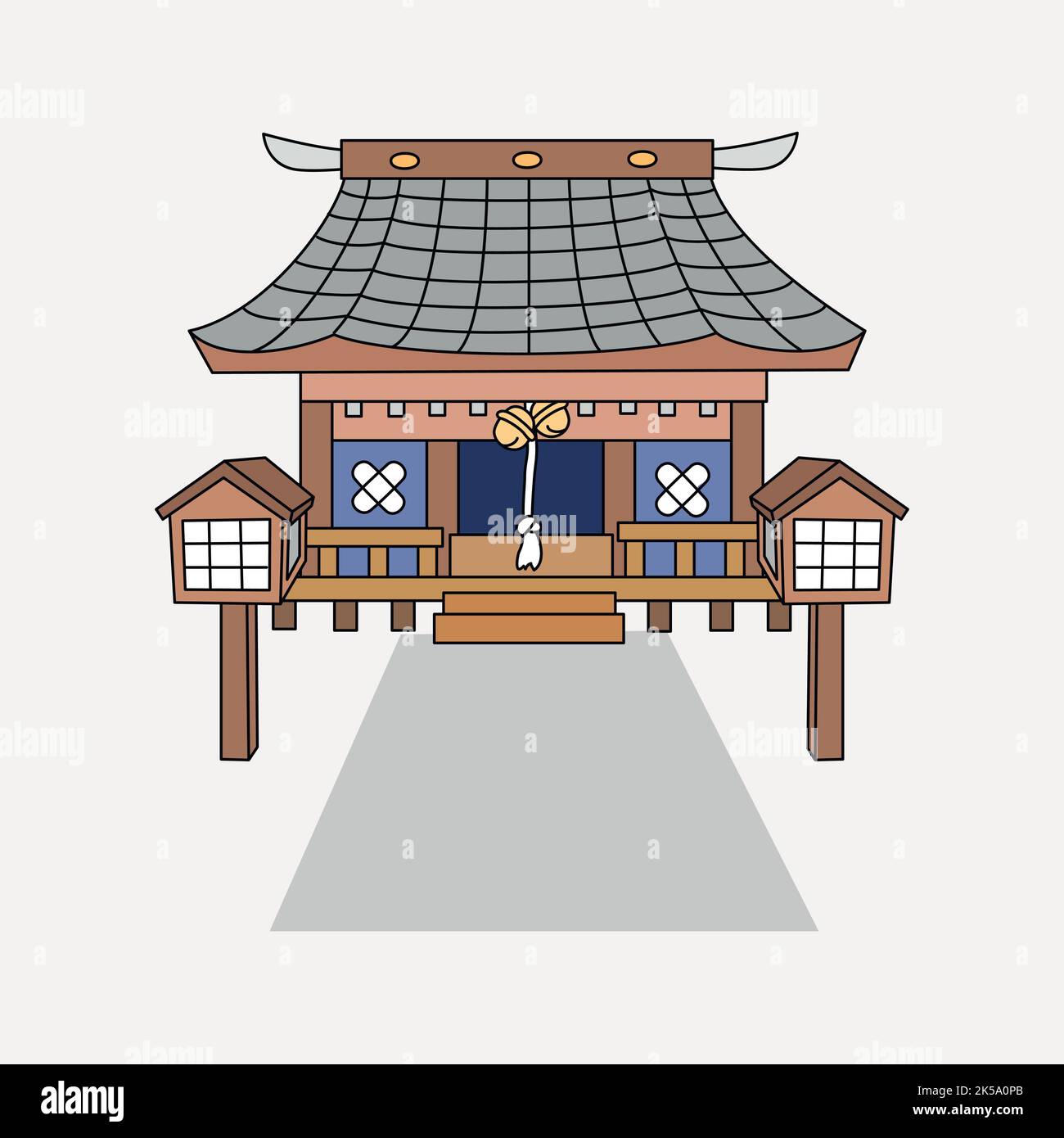 Japanese temple clipart, architecture illustration vector Stock Vector ...