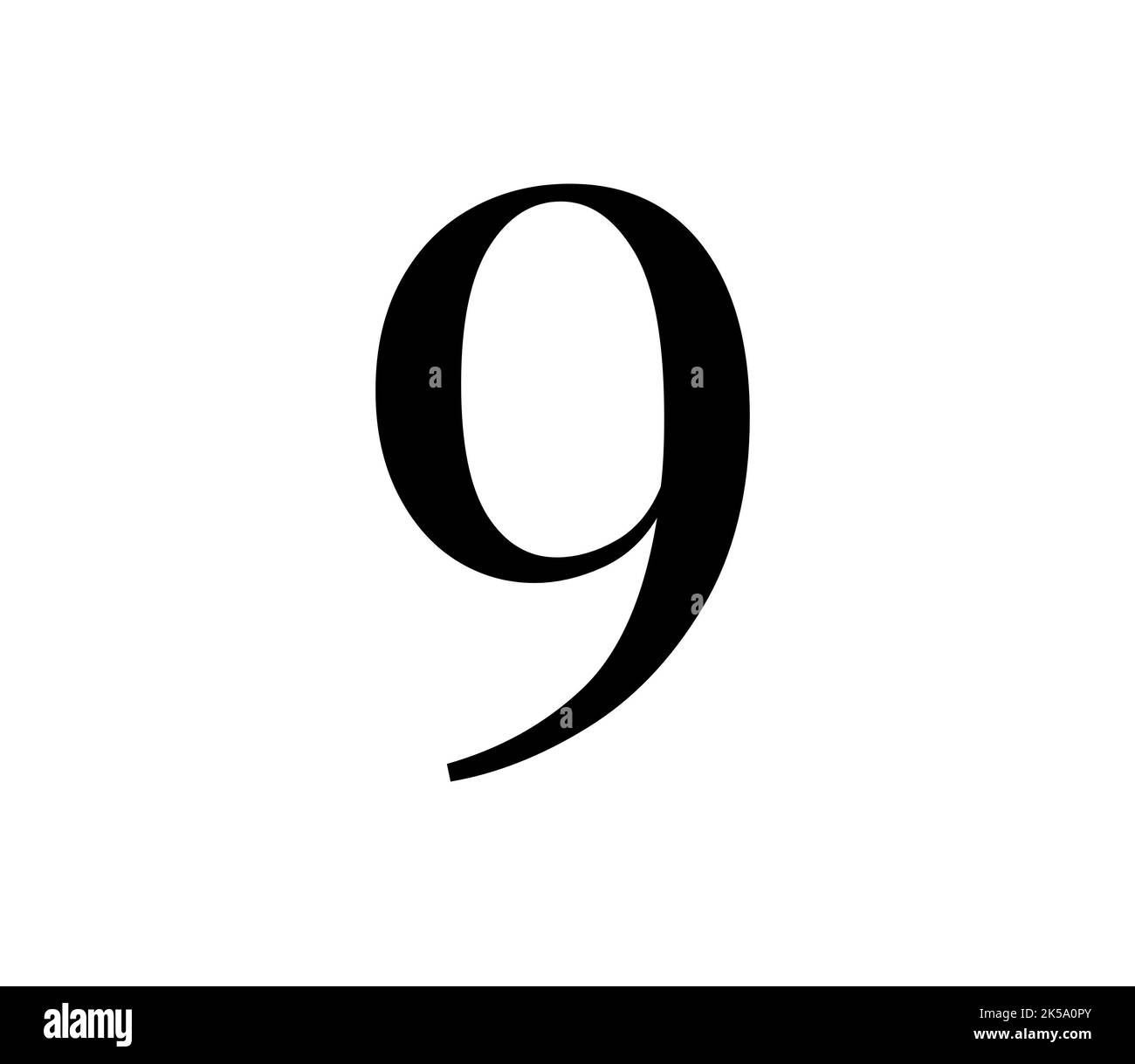 3d white isolated number nine hi-res stock photography and images - Alamy
