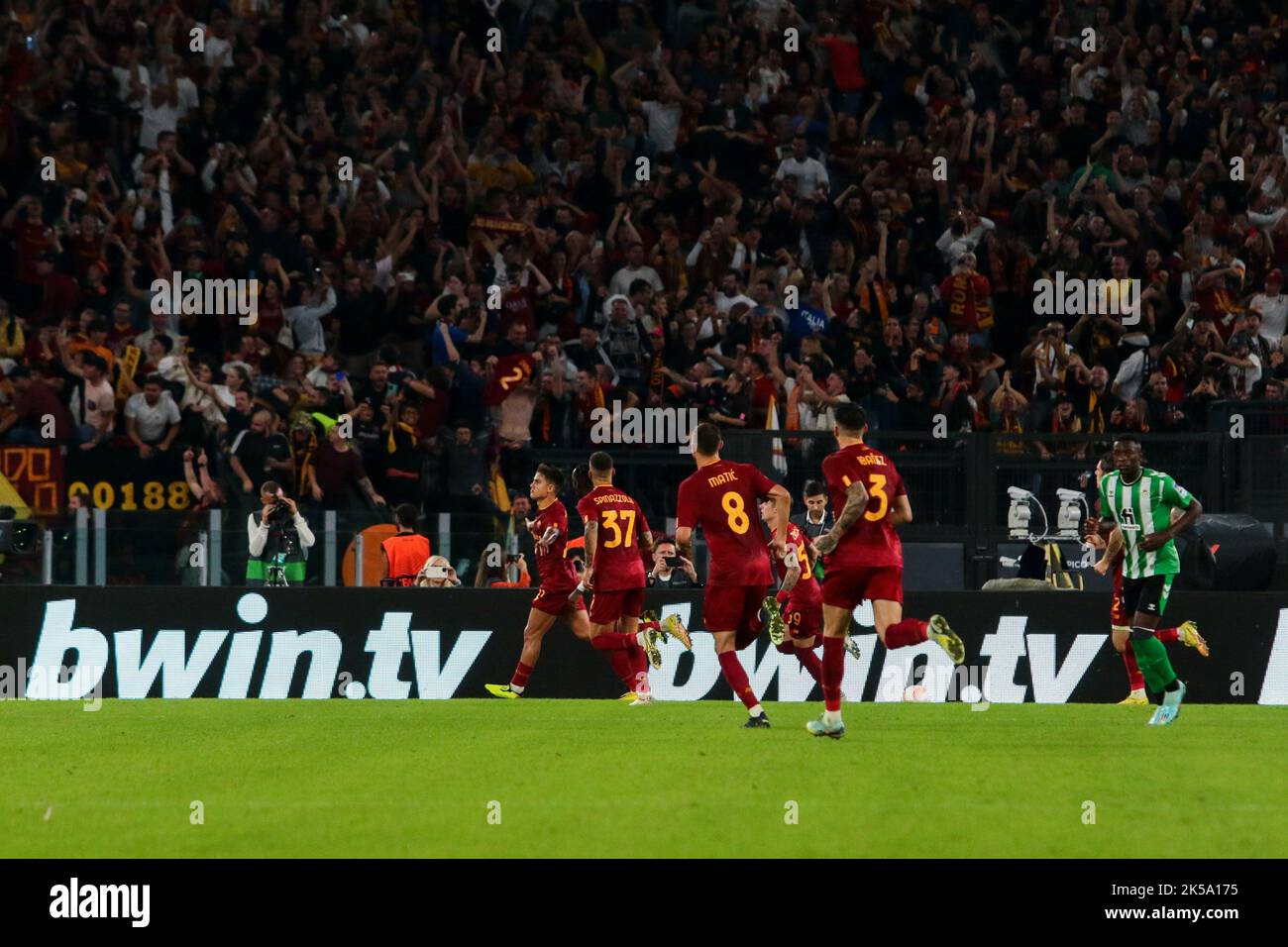 Roma, Italy 6th October 2022: Paulo Dybala of AS Roma goal celebrations ...