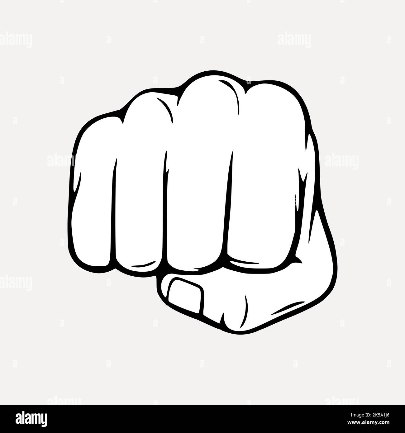 Fist hand clipart, gesture illustration vector Stock Vector Image & Art ...