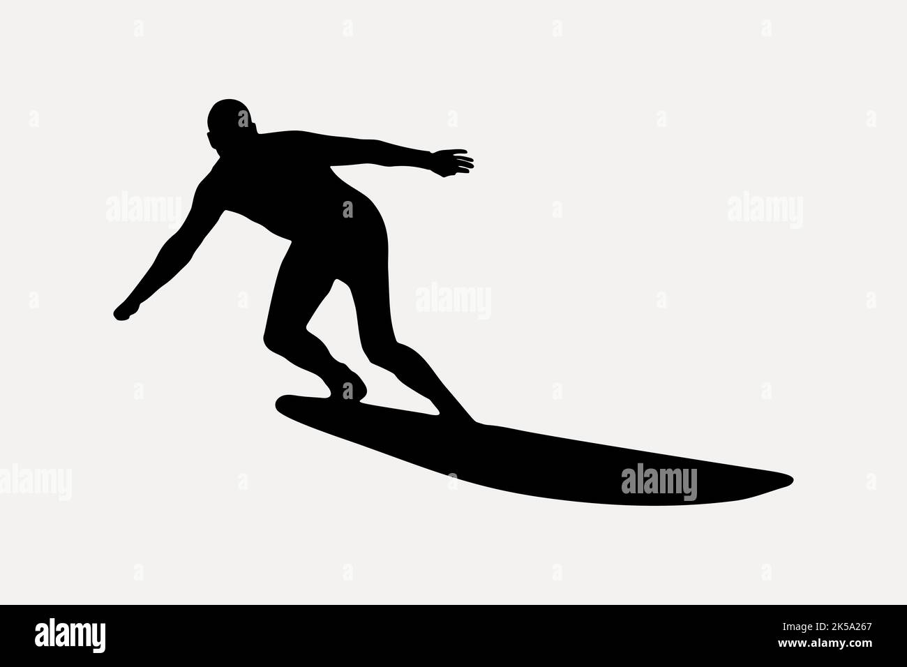 Man surfing silhouette clipart vector Stock Vector Image & Art - Alamy