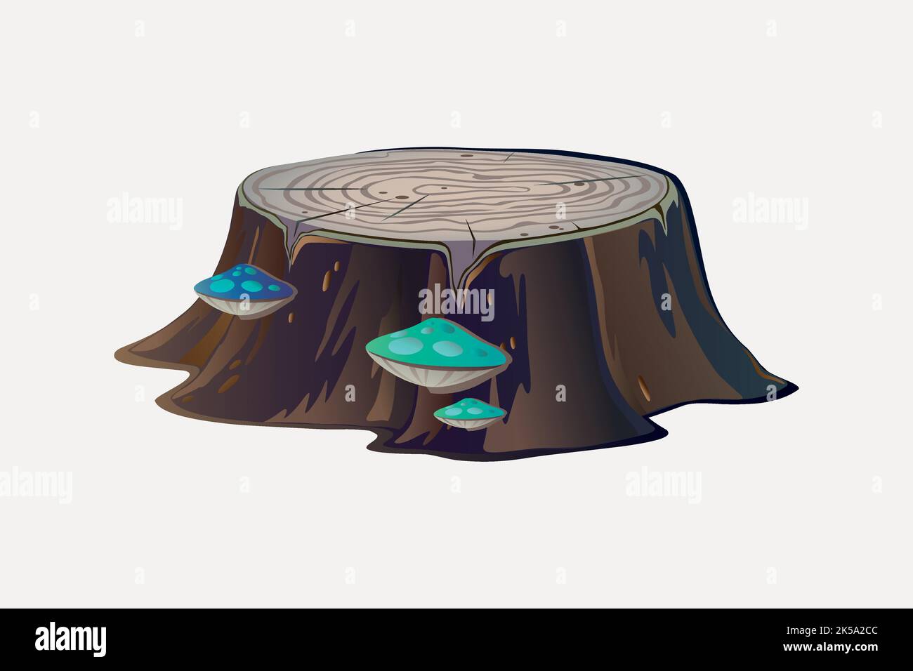 Tree stump clipart, botanical illustration vector Stock Vector Image ...