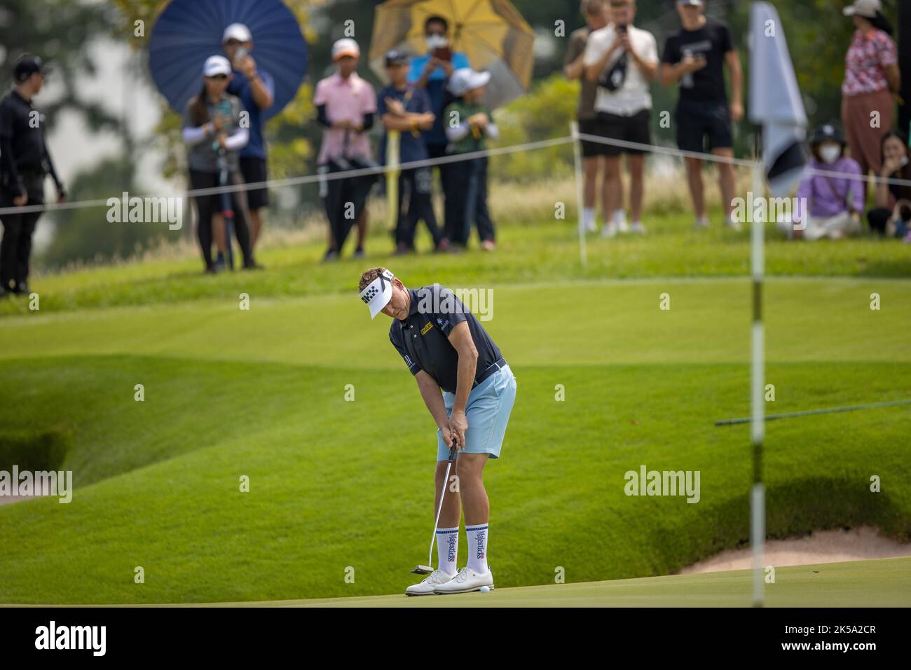 BANGKOK, THAILAND - OCTOBER 7: Ian Poulter of England on the green of ...