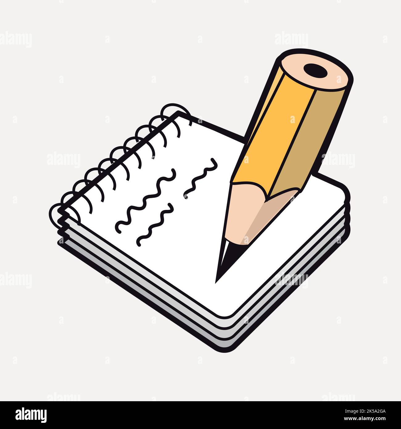Pencil writing clipart, stationery illustration vector Stock Vector ...