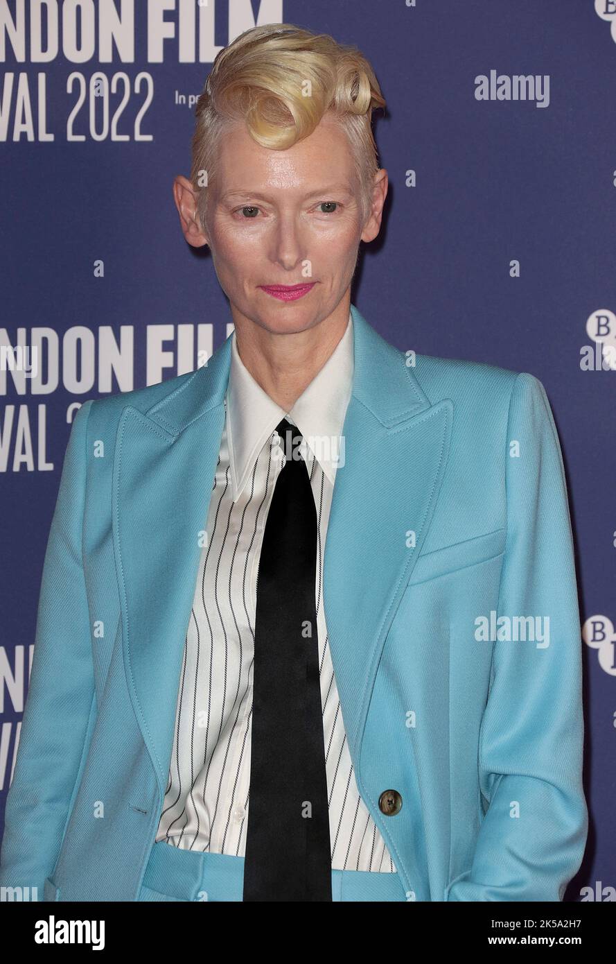 Oct 06, 2022 - London, England, UK - Tilda Swinton attending 66th BFI ...