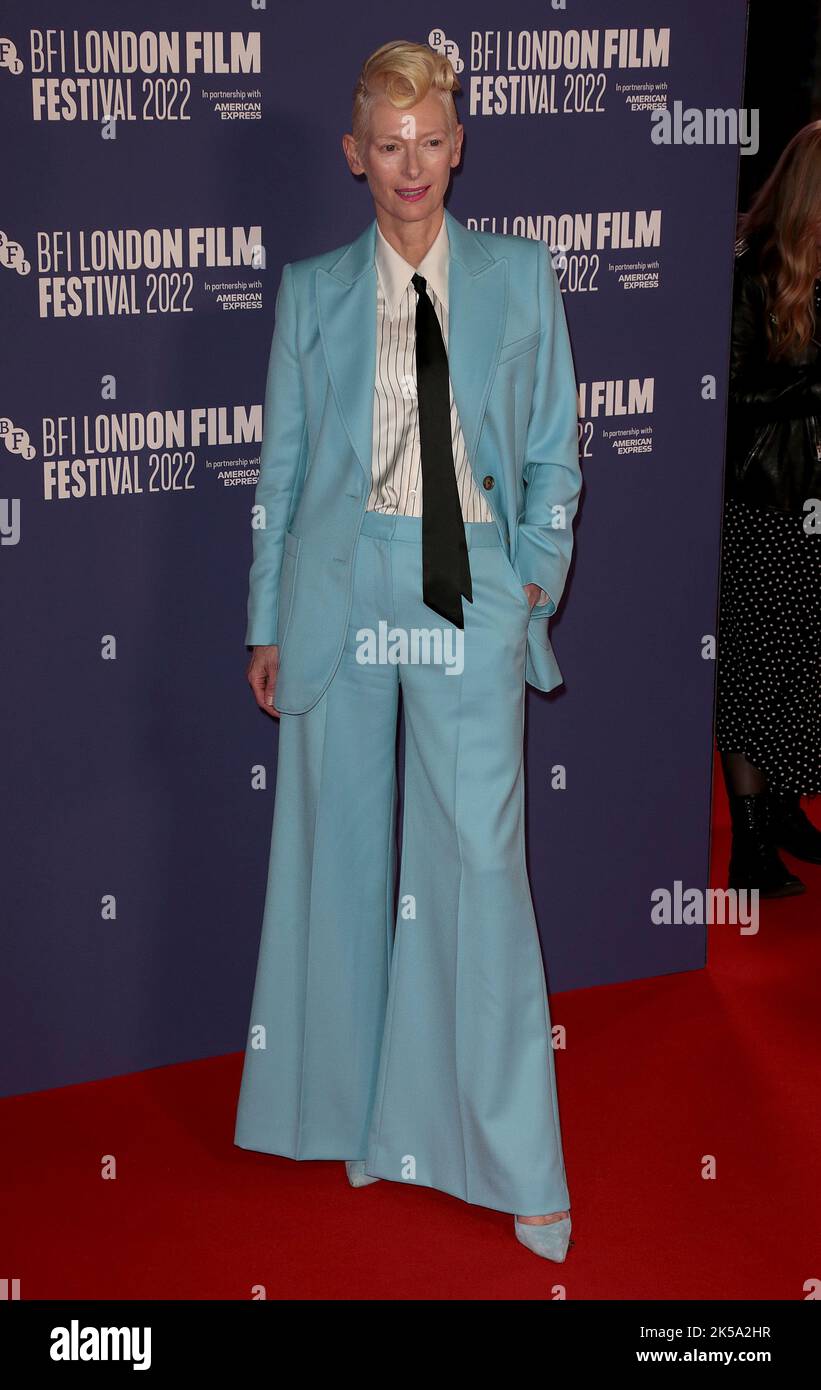 Oct 06, 2022 - London, England, UK - Tilda Swinton attending 66th BFI ...