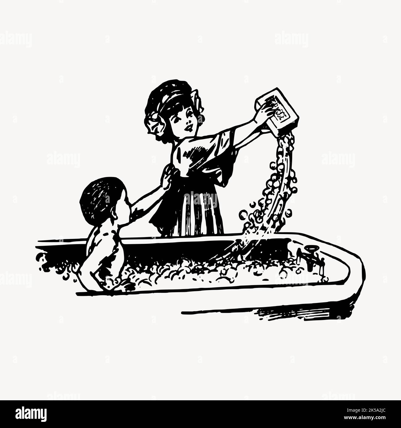 Bathing kids clipart Stock Vector Images - Alamy