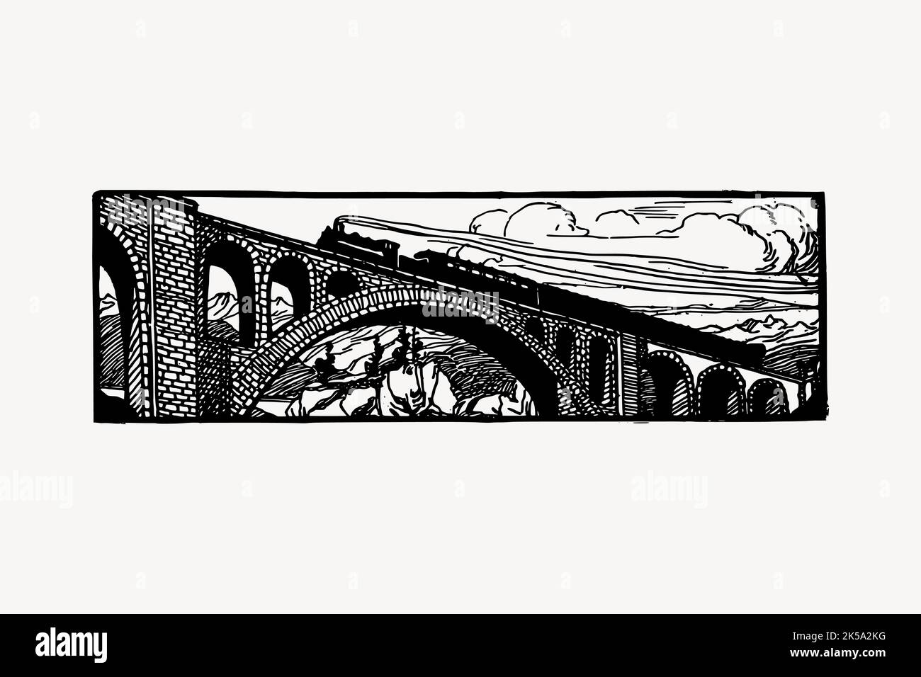 Train viaduct Stock Vector Images - Alamy