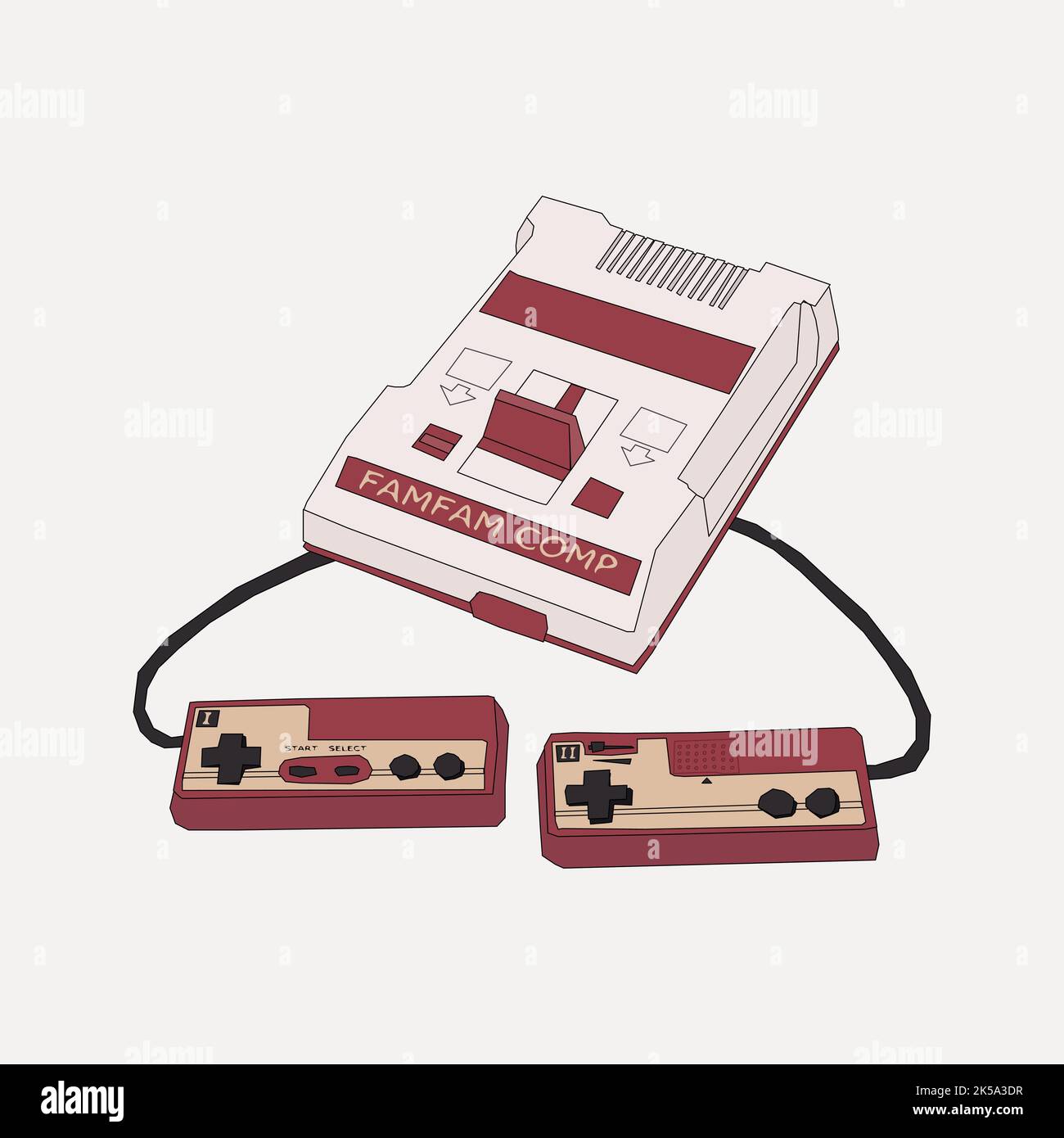 Video game console clipart, entertainment illustration vector Stock ...