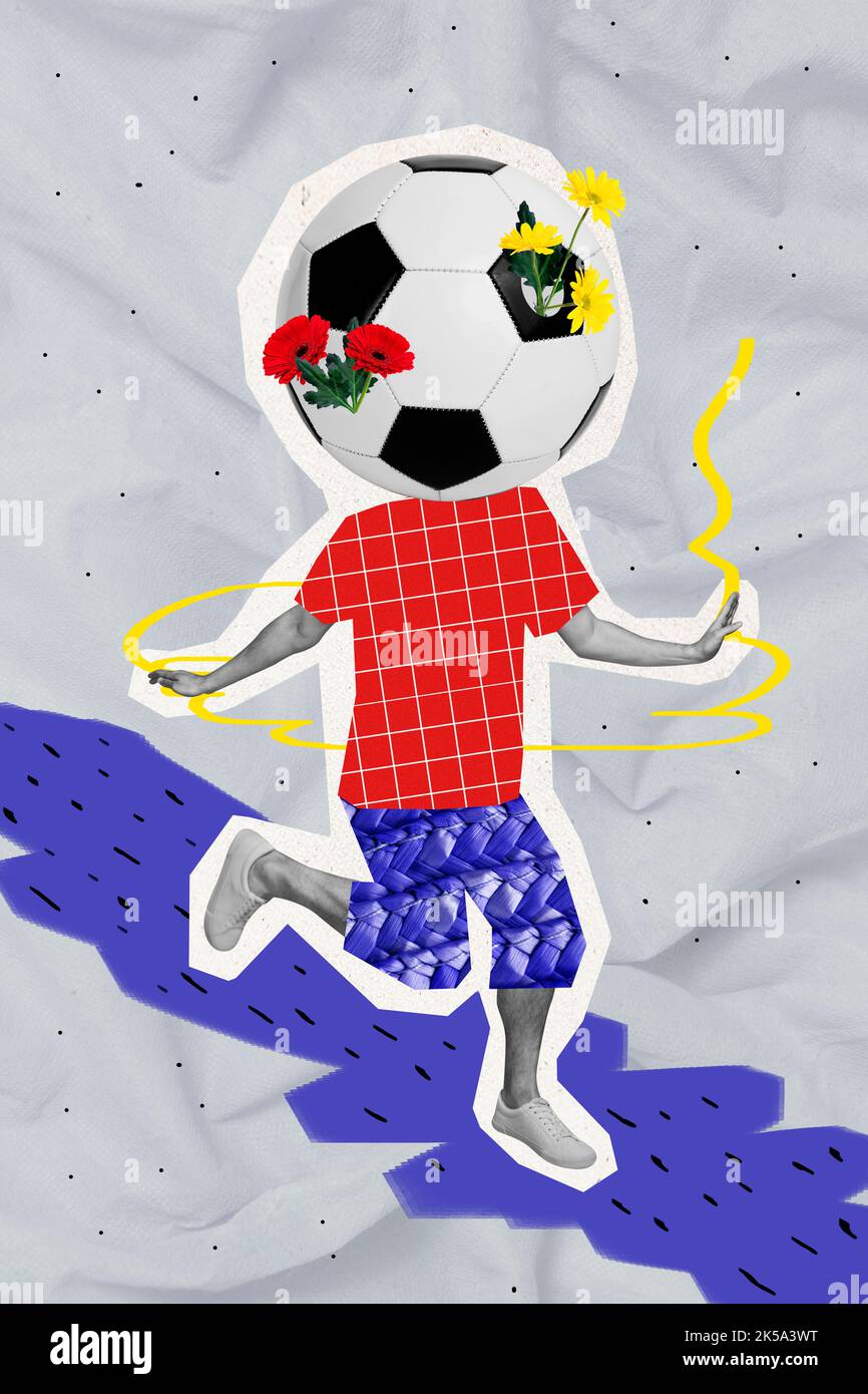 Creative exclusive artwork collage photo of headless funny funky male ...