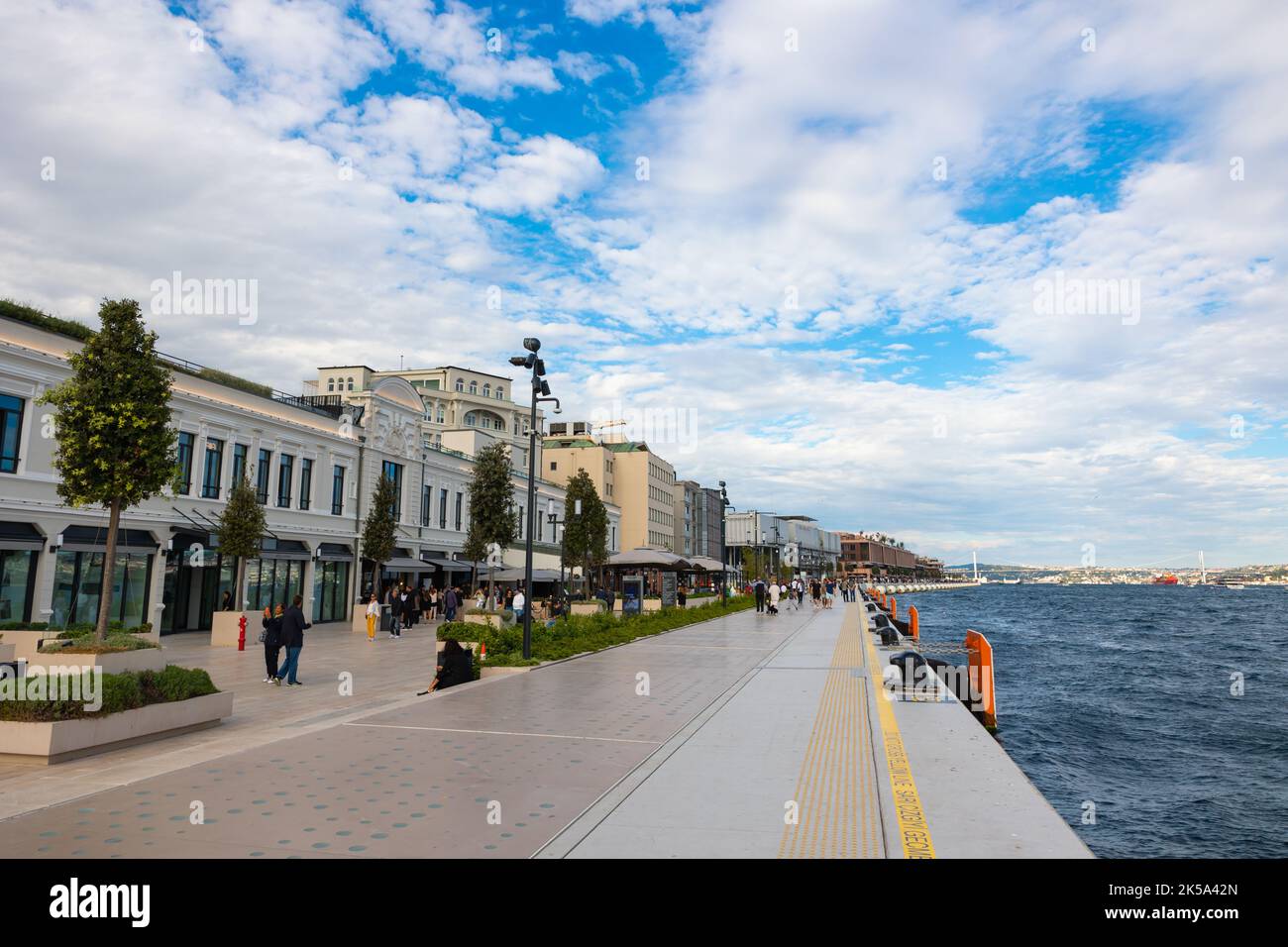 Galataport view with cloudy sky. Travel to Istanbul background photo ...