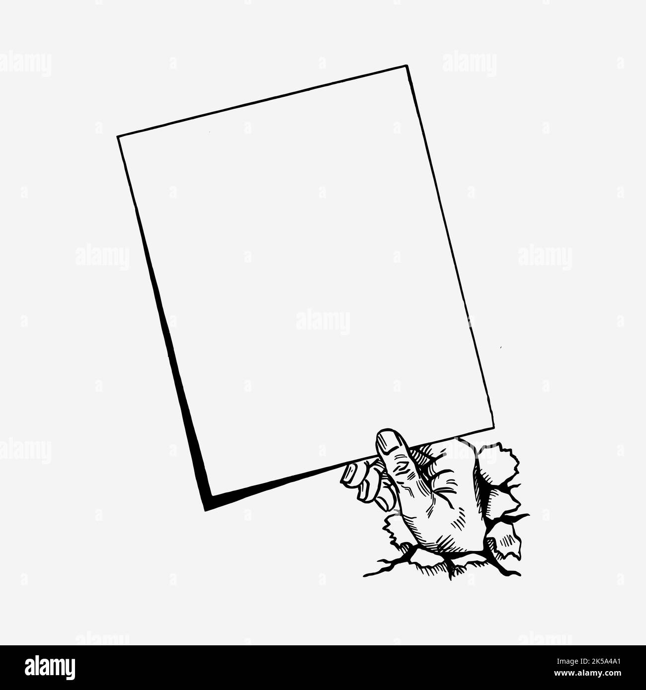 Paper frame clipart, vintage hand drawn vector Stock Vector Image & Art ...