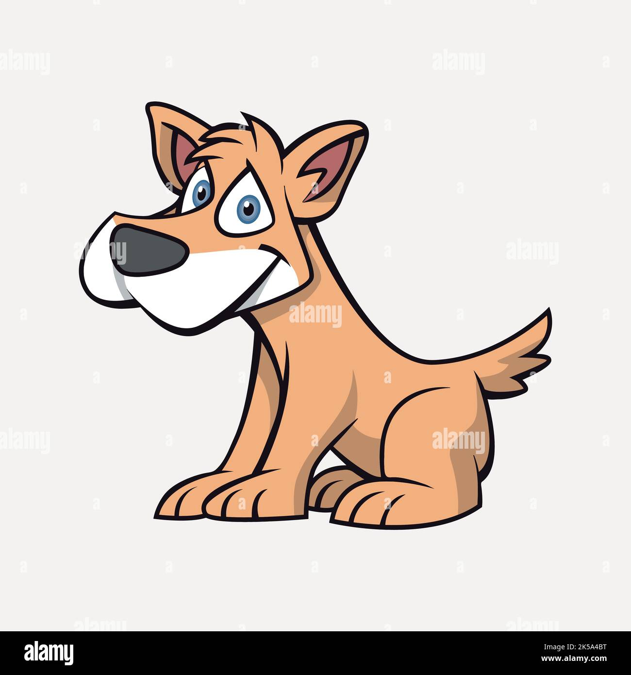 Sitting dog clipart, cartoon animal illustration vector Stock Vector ...