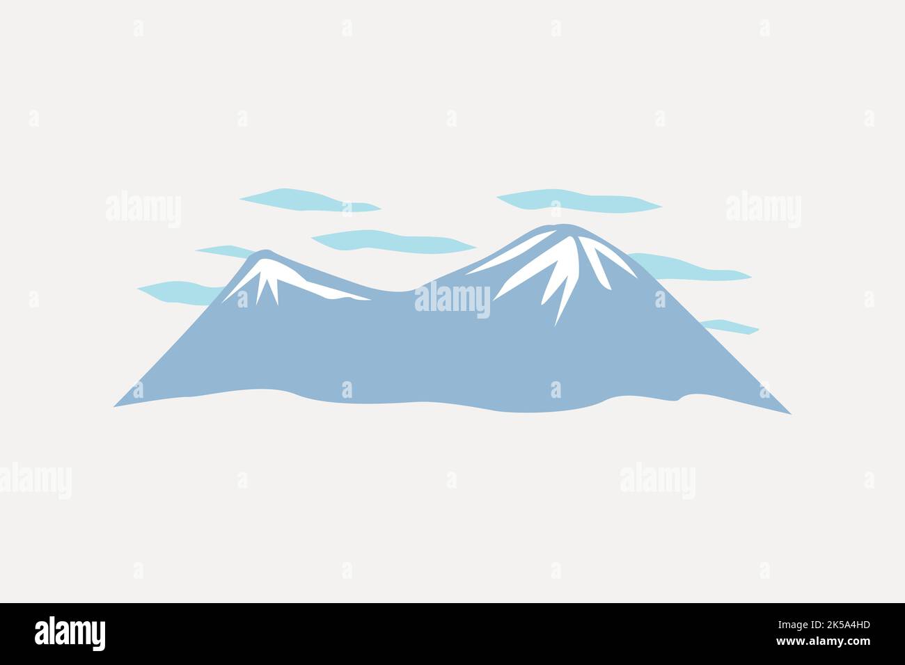 Mountain range clipart, nature illustration vector Stock Vector Image ...