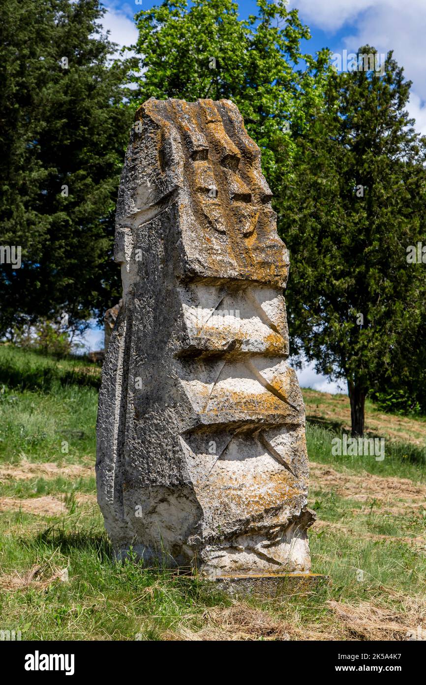 OARBA DE MURES, MURES, ROMANIA – MAY 30, 2021: Statue in the sculpture ...