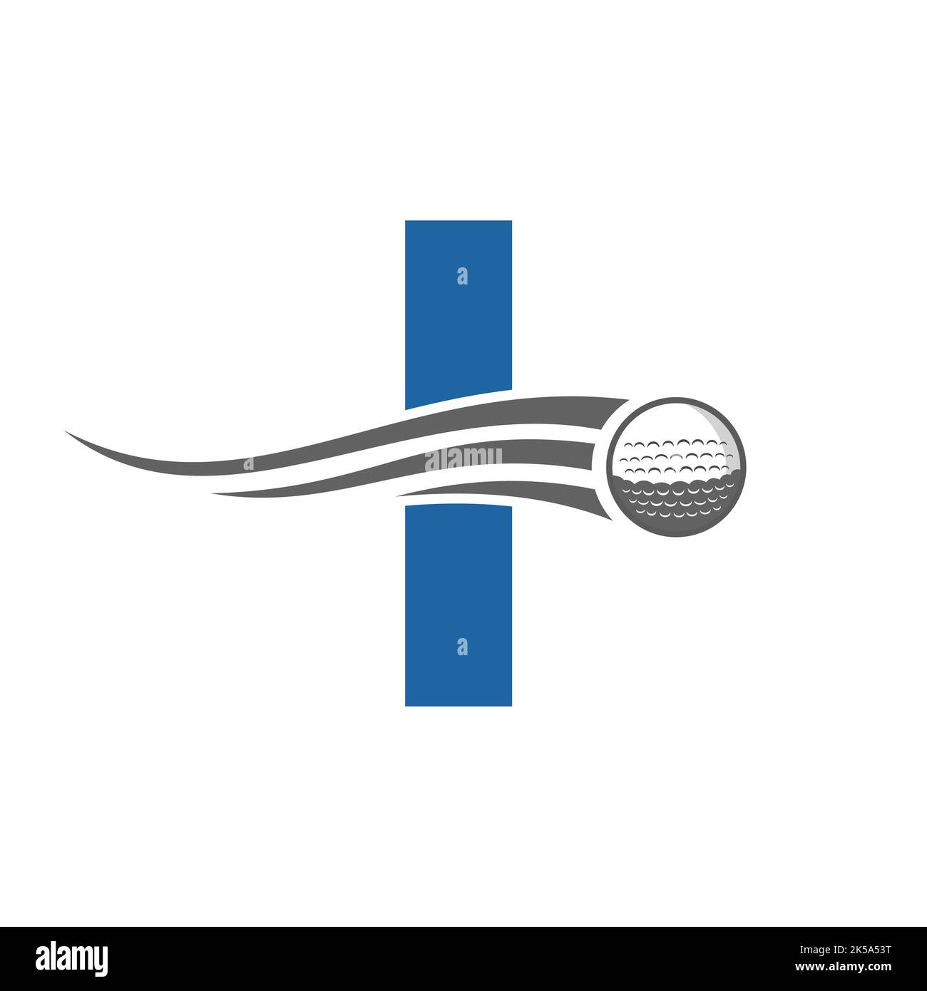Letter I Golf Logo Symbol. Hockey Design Based Alphabet Vector Template ...