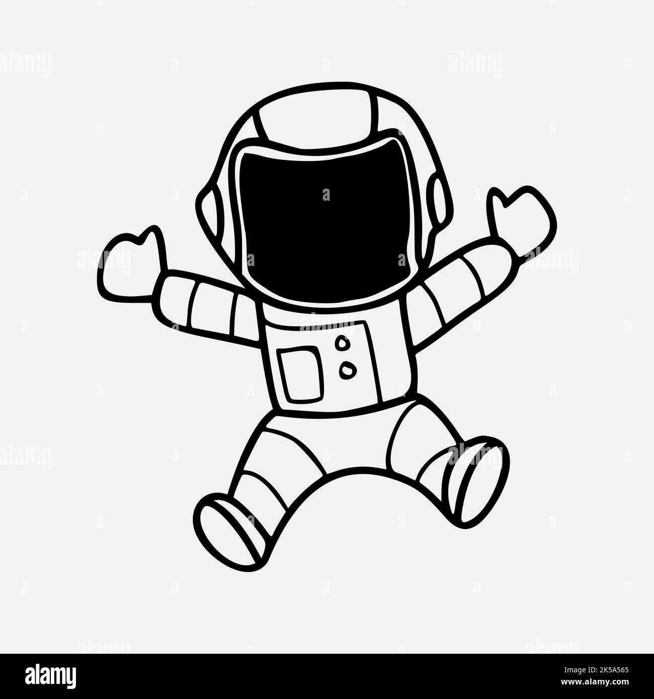 Astronaut clipart, cartoon character illustration vector Stock Vector ...